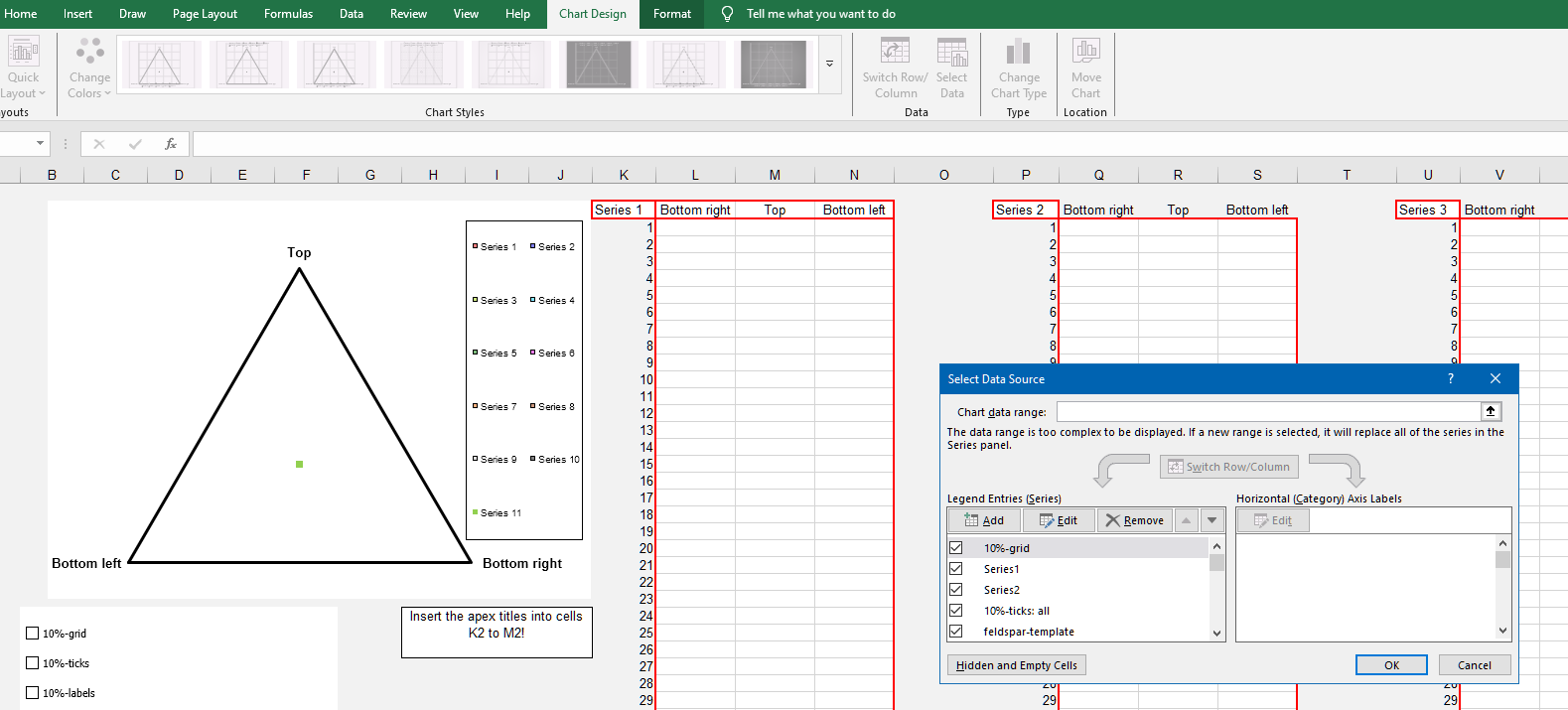 How to add additional data series to TriAngle – J.M.W Geo-Consulting